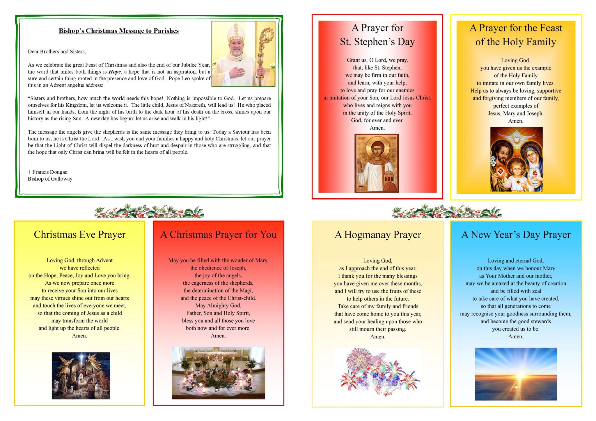 Double Issue Newsletter for the 4th Sunday of Advent & the Feast of the ...